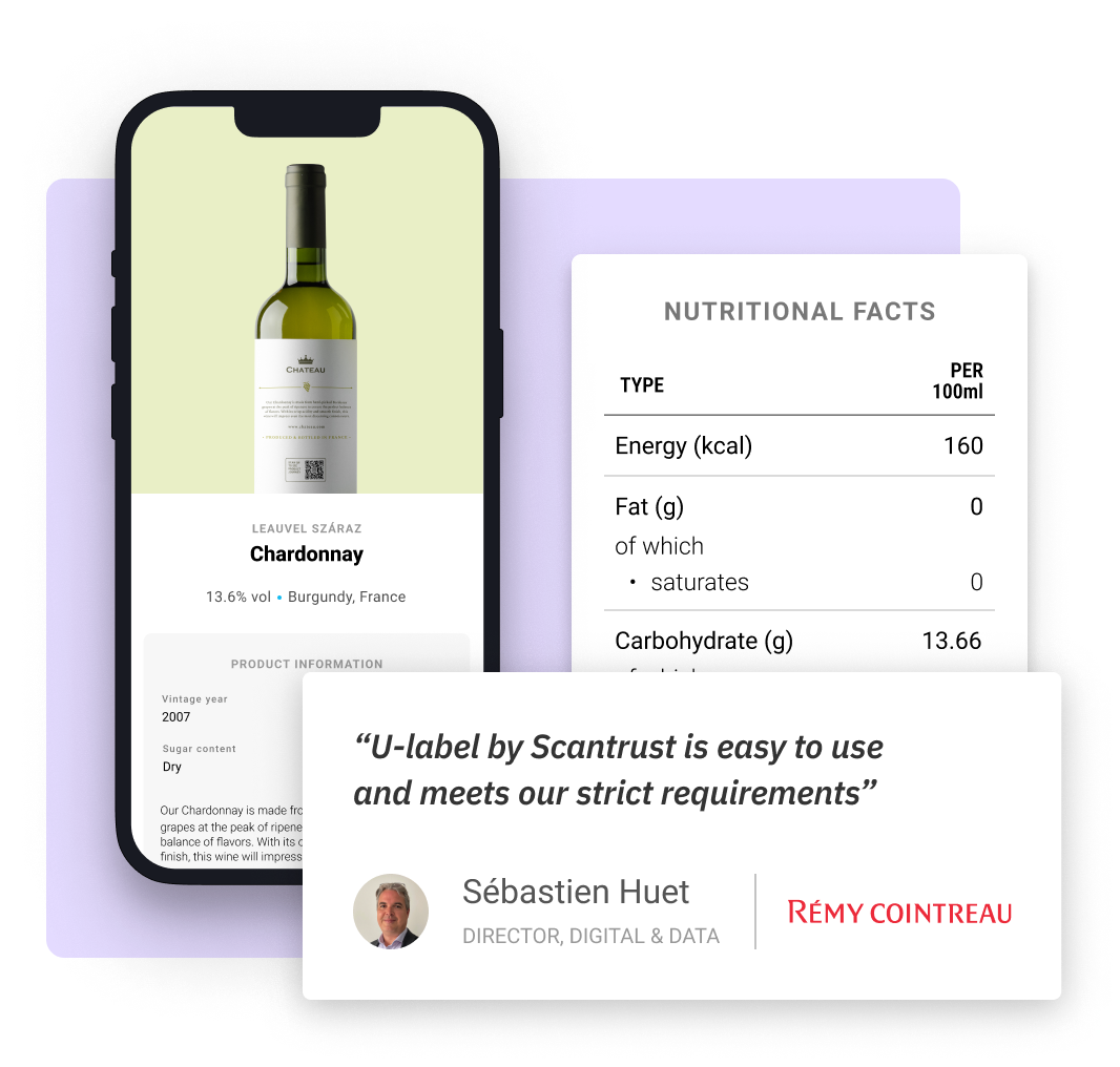 caratteristiche del U-label by Scantrust - Scantrust